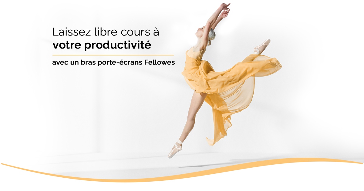 Laissez libre cours à votre productivité avec un bras porte-écrans Fellowes